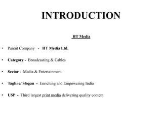 HT media | PPTX | Media Industry | Industries