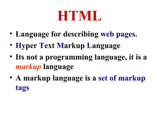 HTML Introduction | PPT