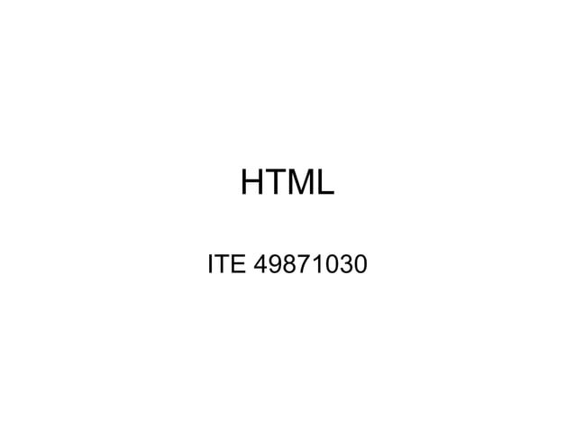 Html | PPT