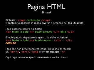 Introduzione all'Html | PPT
