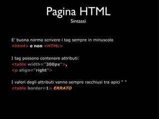 Introduzione all'Html | PPT