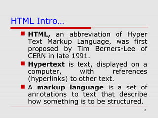 @Html | PPT | Web Design and HTML | Internet
