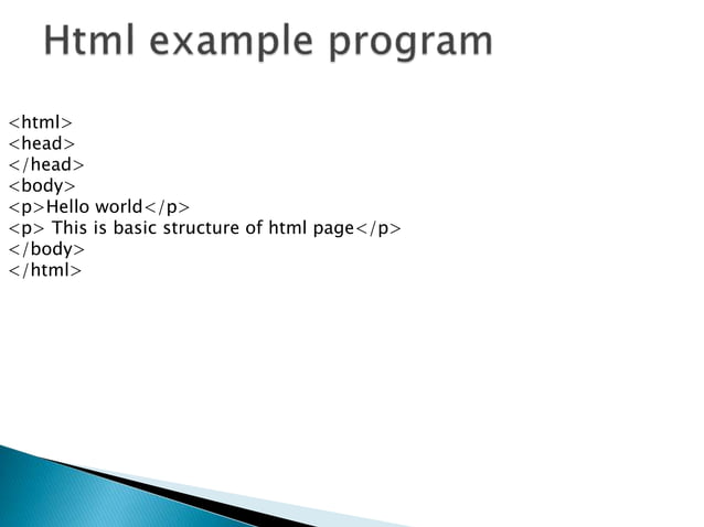Html tutorial | PPT
