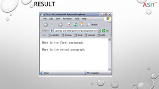 Learn HTML at ASIT | PPTX