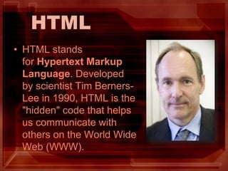 HTML(hyper text markup language) | PPT