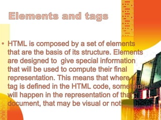 HTML(hyper text markup language) | PPT