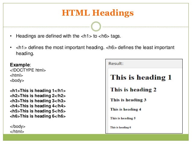 Basic Html Knowledge for students