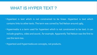 Html | PPTX | Web Design and HTML | Internet