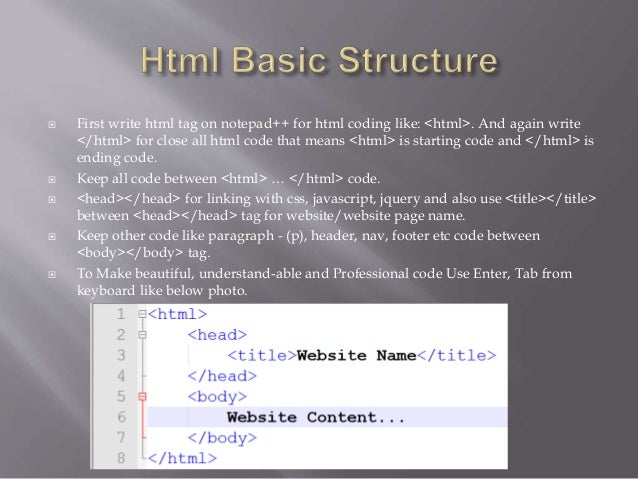 Basic Html for beginners.