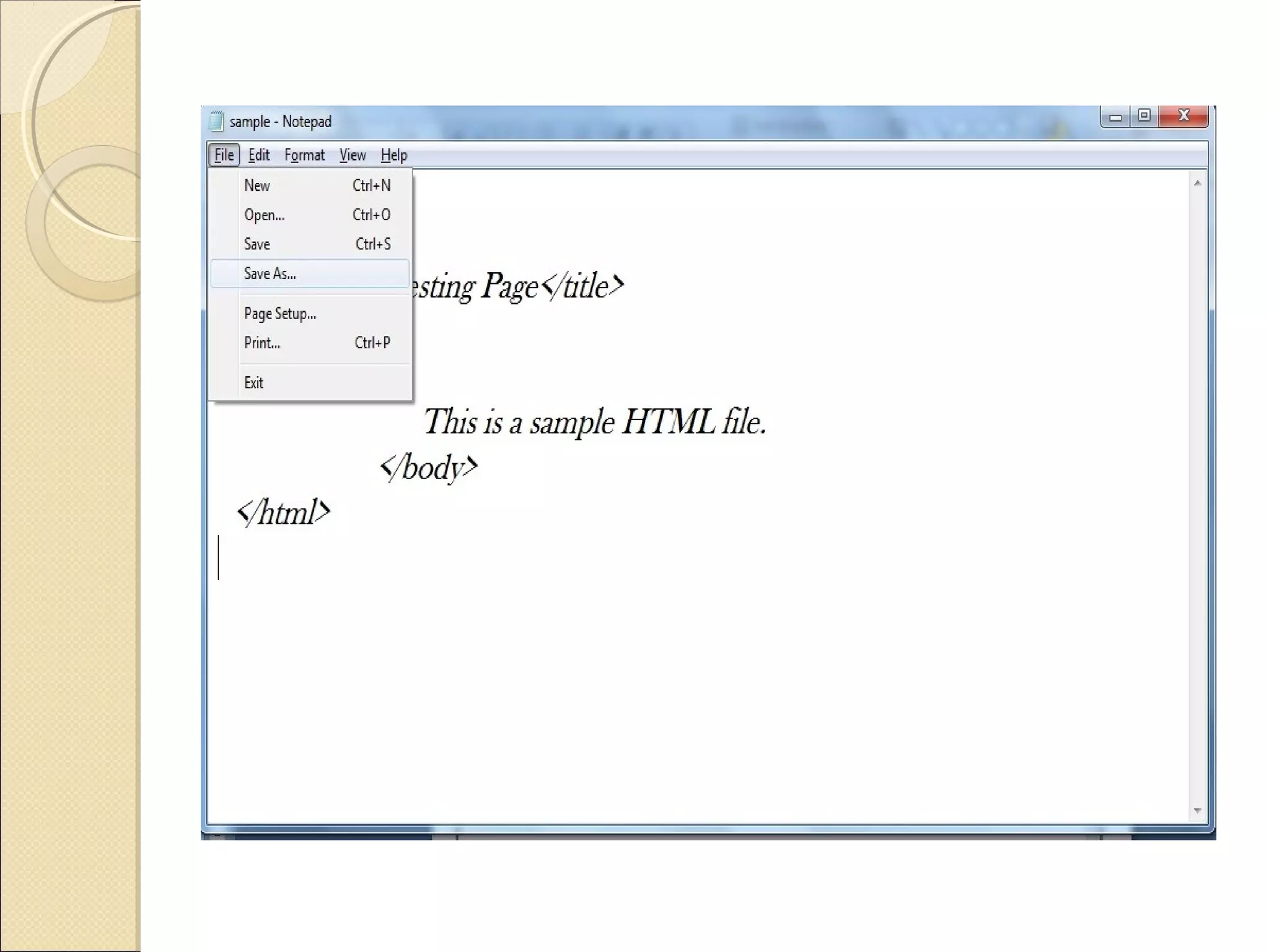 Presentation on HTML | PPT