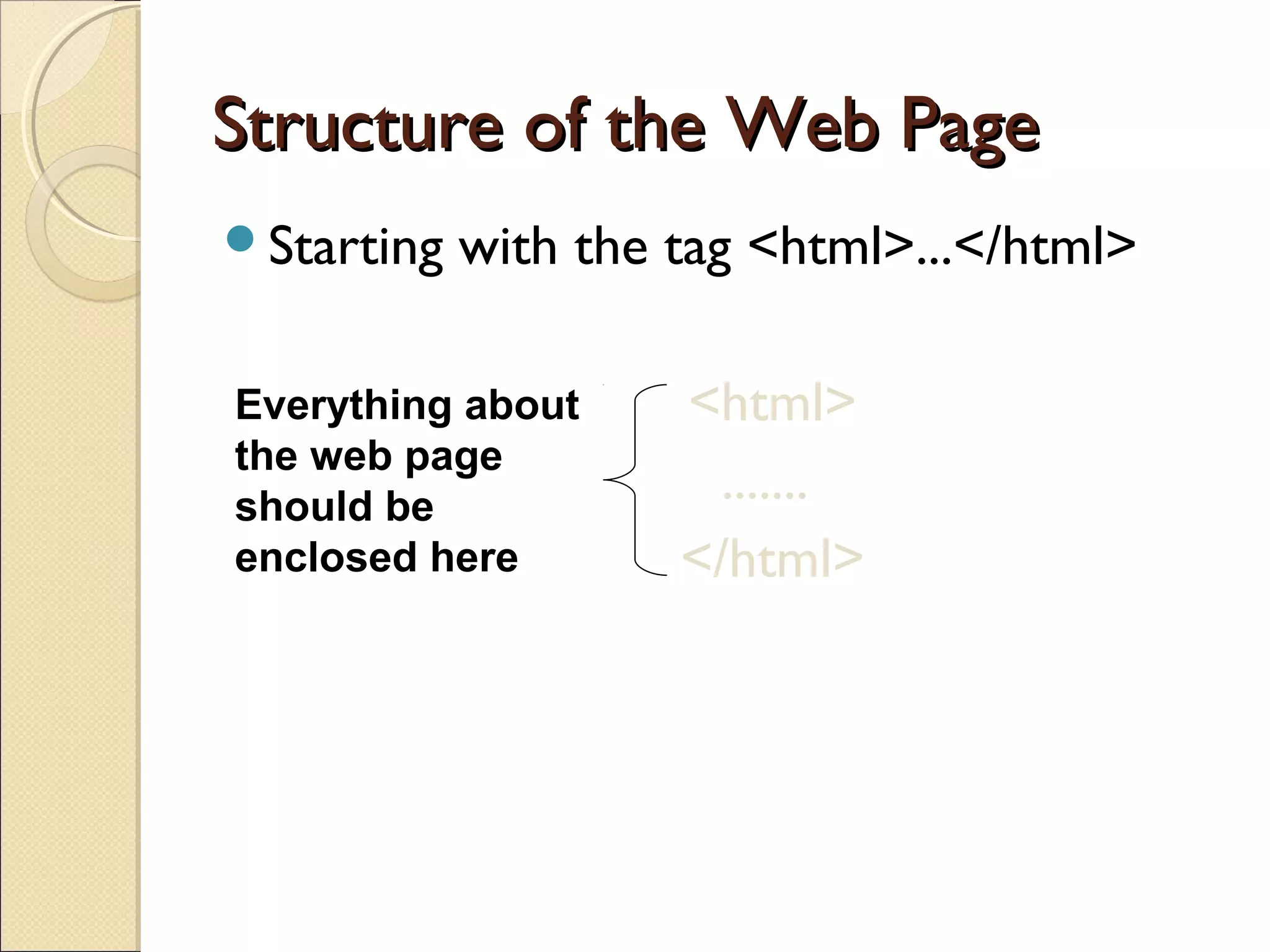Presentation on HTML | PPT