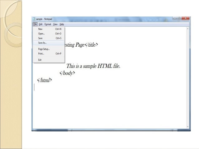 Presentation on HTML