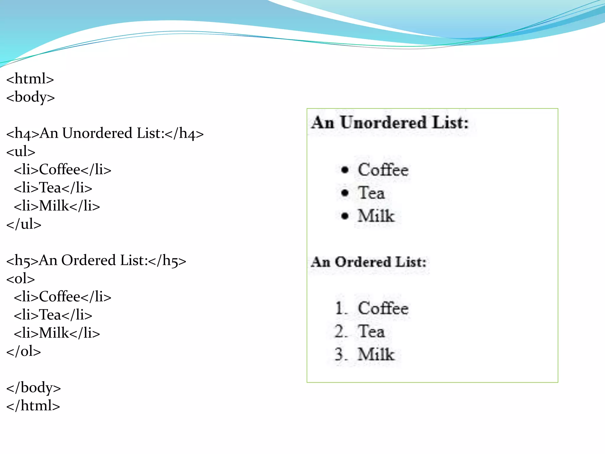 basic introduction of html tags | PPT