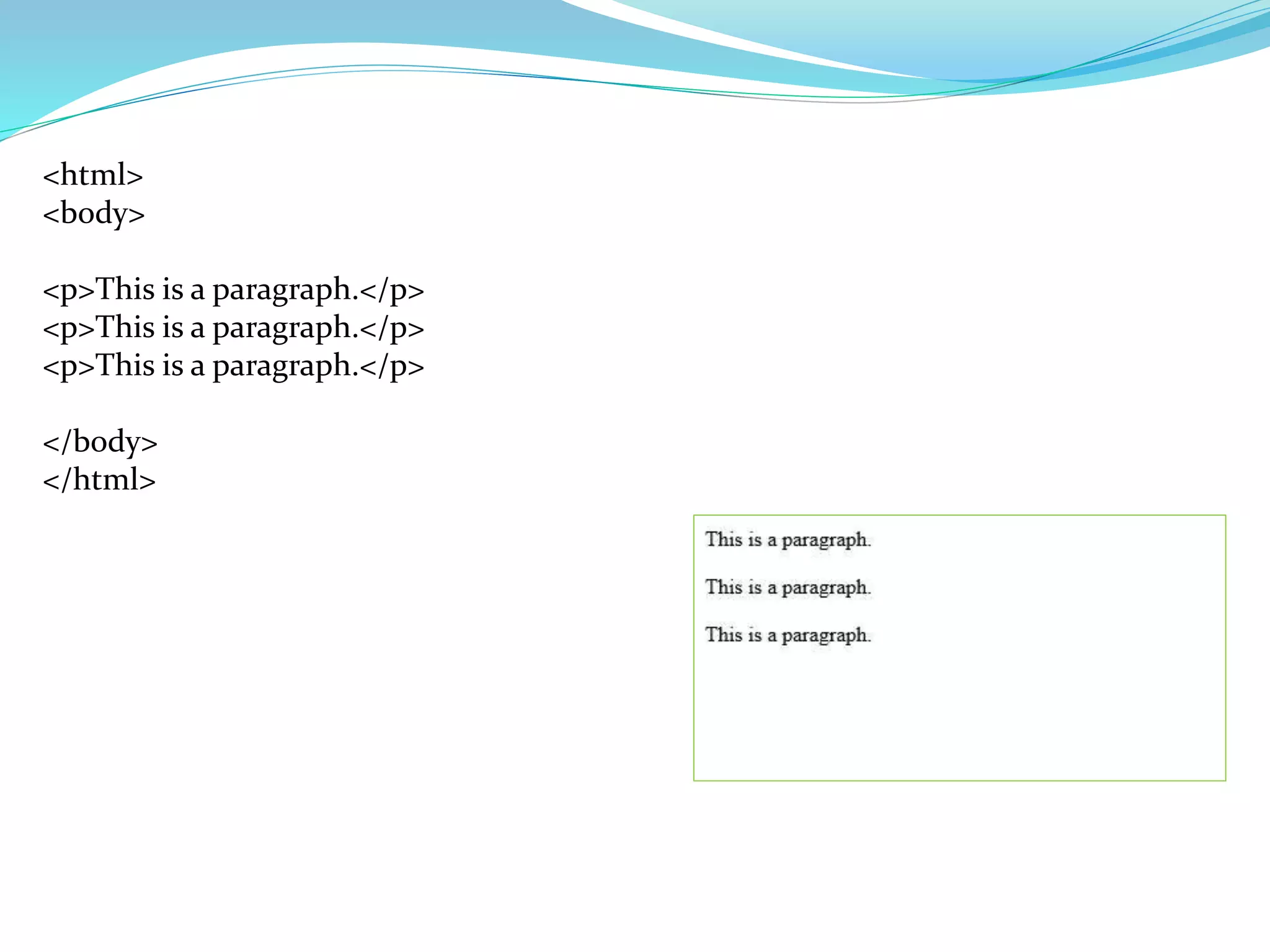 basic introduction of html tags | PPT