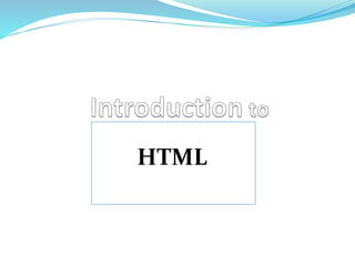 basic introduction of html tags | PPT