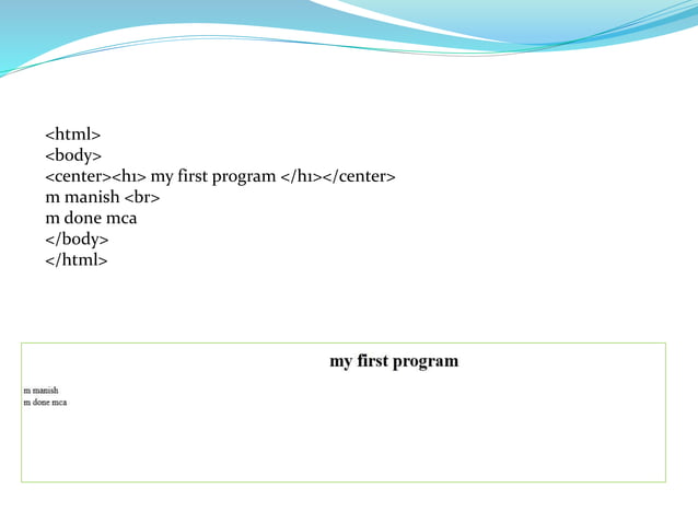 basic introduction of html tags | PPT