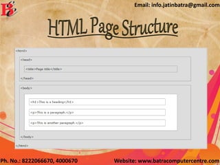 HTML Training in Ambala ! BATRA COMPUTER CENTRE | PPT