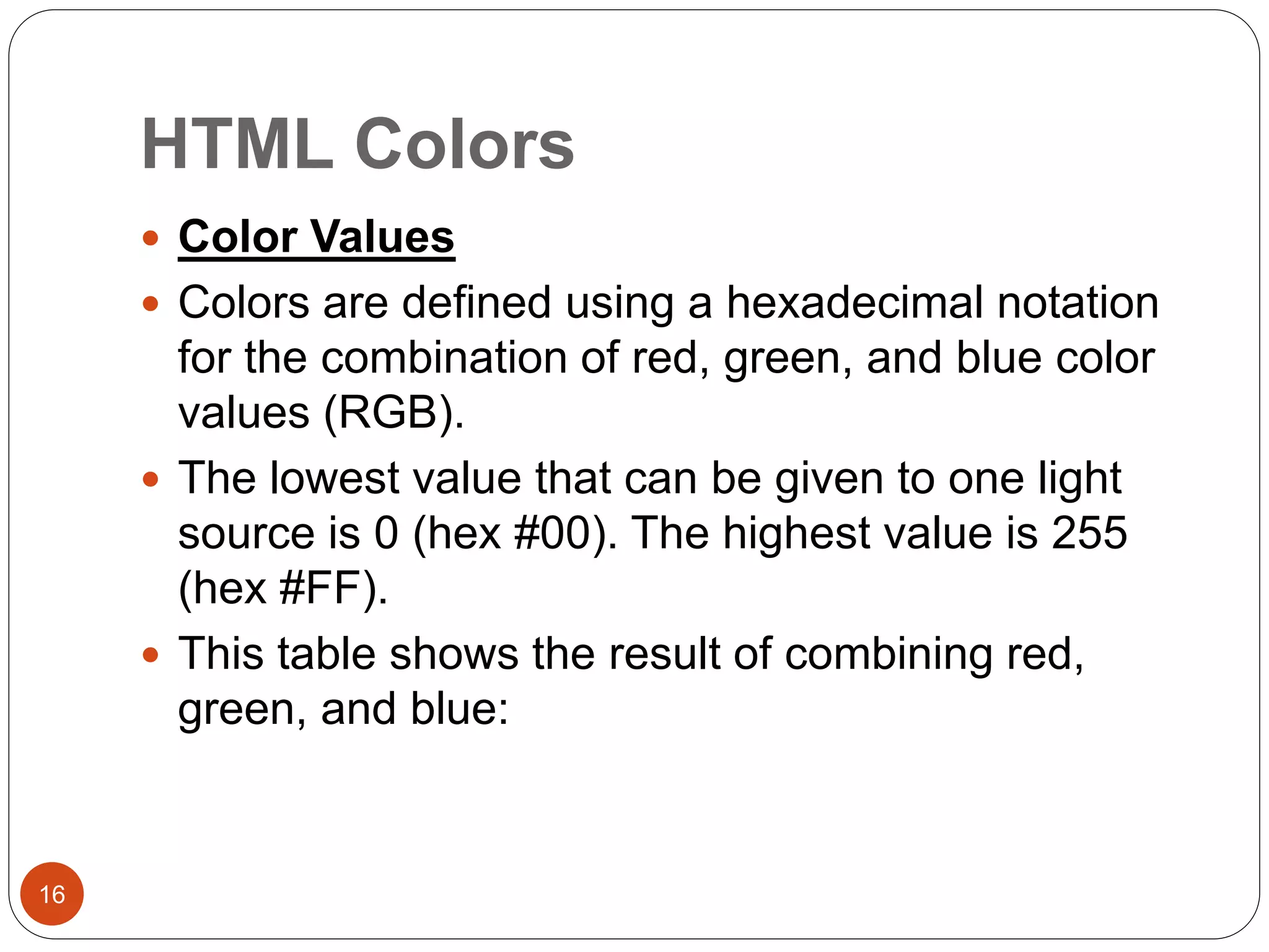 HTML and DHTML | PPTX