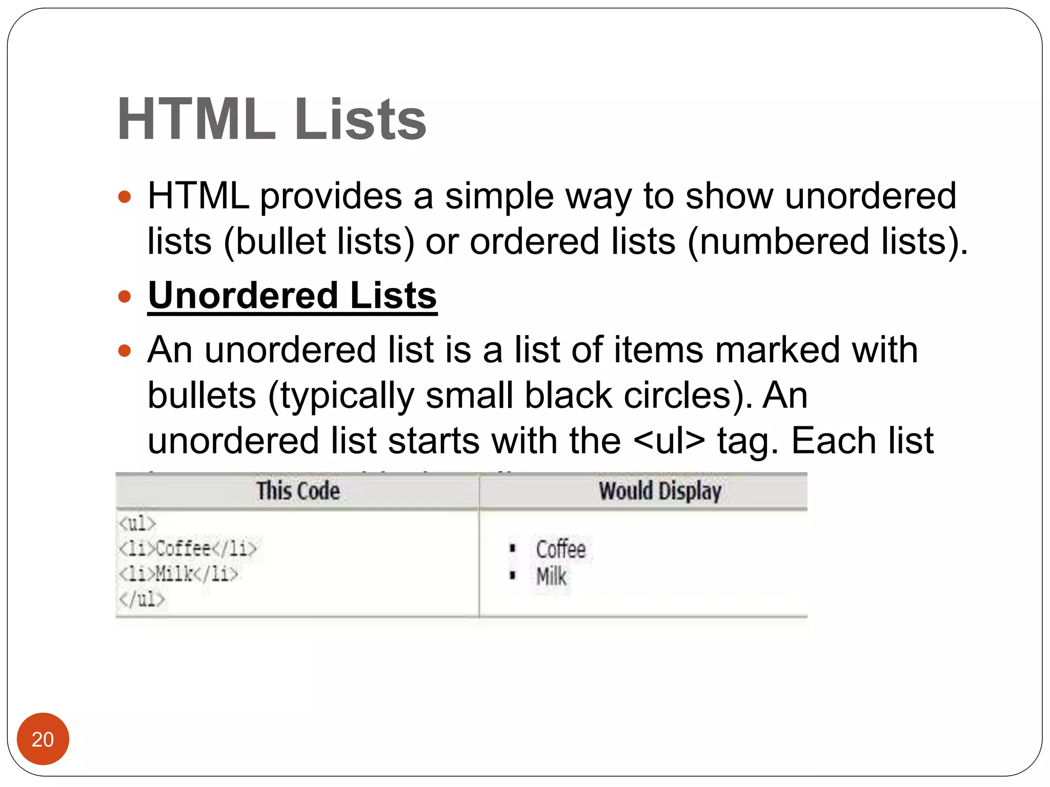 HTML and DHTML | PPTX