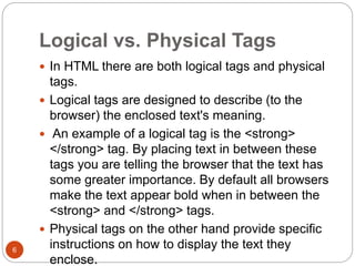 HTML and DHTML | PPTX