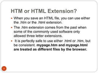 HTML and DHTML | PPT