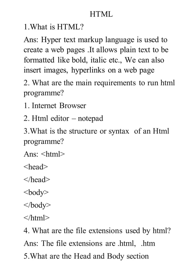 Class Vii Computers Html