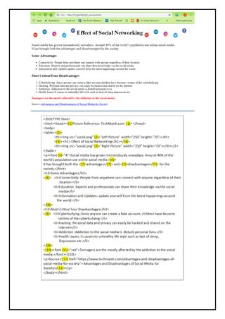 HTML Questions | PDF