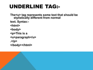 Html introduction | PPT