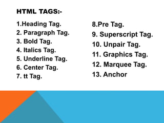 Html introduction | PPT