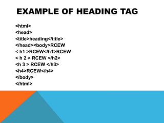 Html introduction | PPT