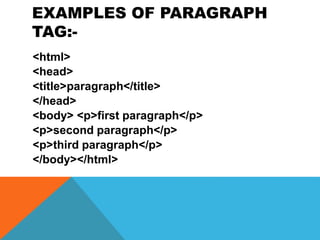 Html introduction | PPT