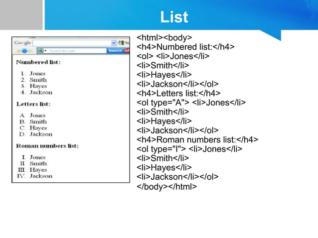 Html Basic Concepts Or Introduction Of Html Ppt 4858