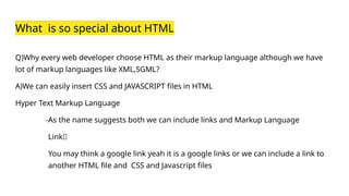 HyperTextMarkUpLanguageBasicsForWebTechnologies.pptx