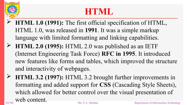 Hypertext Markup Language (HTML ) and Cascaded Style Sheet (CSS) | PPTX