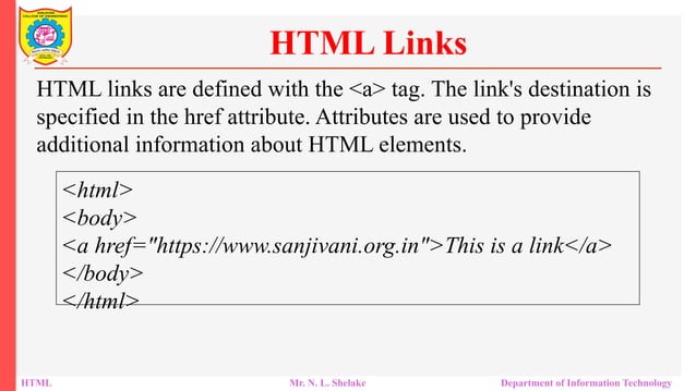 Hypertext Markup Language (HTML ) and Cascaded Style Sheet (CSS) | PPTX
