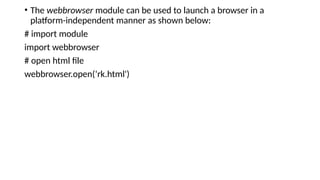 Parsing HTML read and write operations and OS Module.pptx