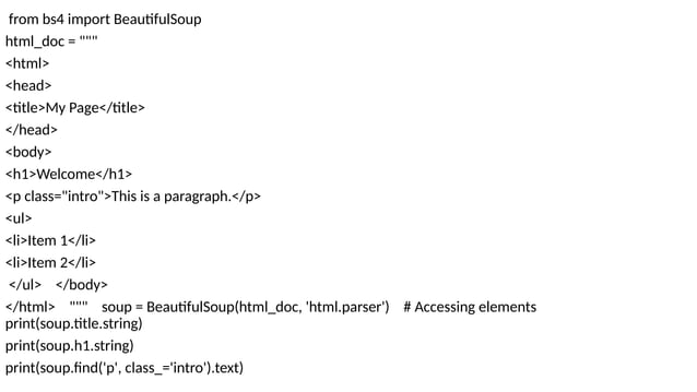 Parsing HTML read and write operations and OS Module.pptx