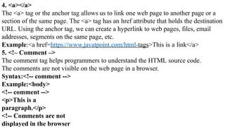 Note of Hyper Text Markup Language (HTML).pptx