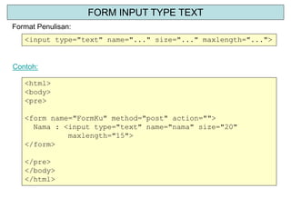 Presentasi Pengenalan HTML Dasar Membuat Desain Web Bagian 3 | PPT