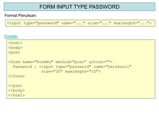 Presentasi Pengenalan HTML Dasar Membuat Desain Web Bagian 3 | PPT