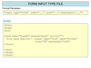 Presentasi Pengenalan HTML Dasar Membuat Desain Web Bagian 3 | PPT