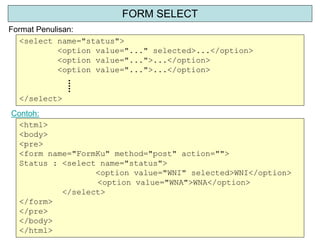 Presentasi Pengenalan HTML Dasar Membuat Desain Web Bagian 3 | PPT