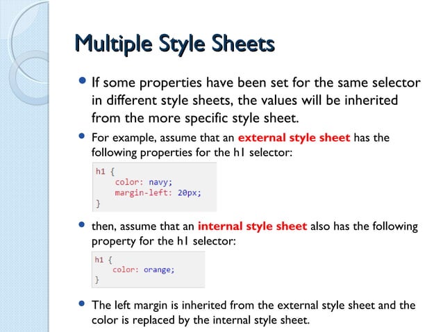 Cascading Style Sheets Css Help Ppt