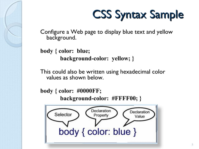 Cascading Style Sheets (CSS) help | PPT