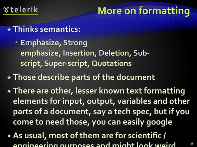 HTML by Telerik Akademy | PPT