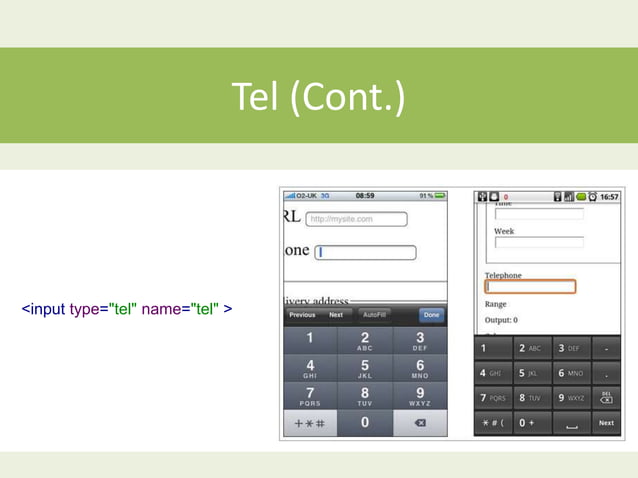 HTML-5 New Input Types | PPTX | Web Design and HTML | Internet