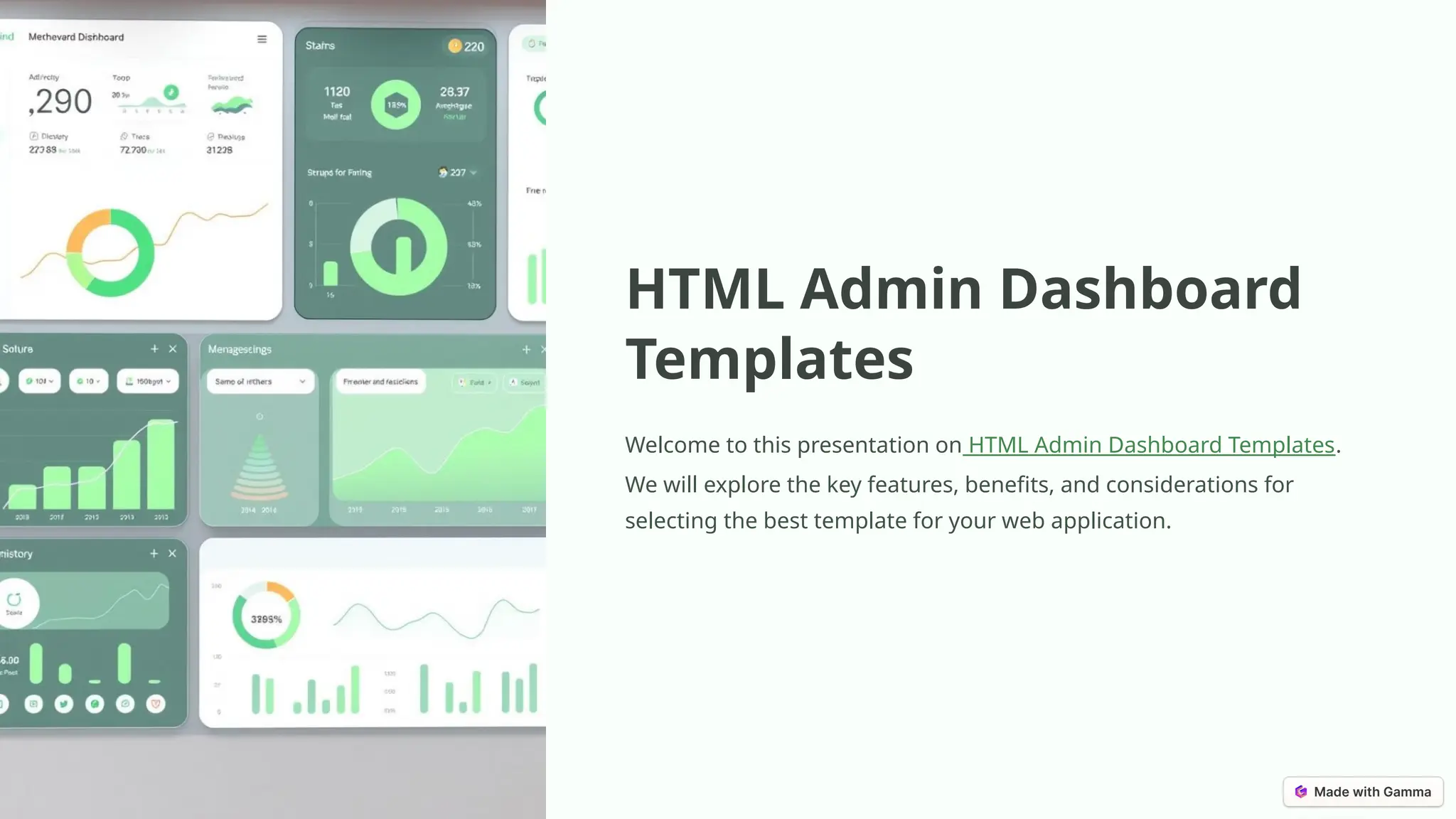 Simplify Data Management with HTML Admin Dashboard Templates | PPT