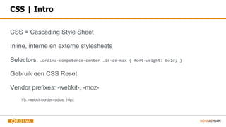 Refresher HTML(5) and CSS(3) - CC FE & UX | PPT