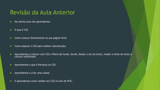 Html aula 11 - CSS, Fonte, tamanho da fonte, Negrito, Itálico, Obliquo ...
