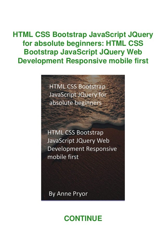 ⚡read Html Css Bootstrap Javascript Jquery For Absolute Beginners Html Css Bootstrap Javascript